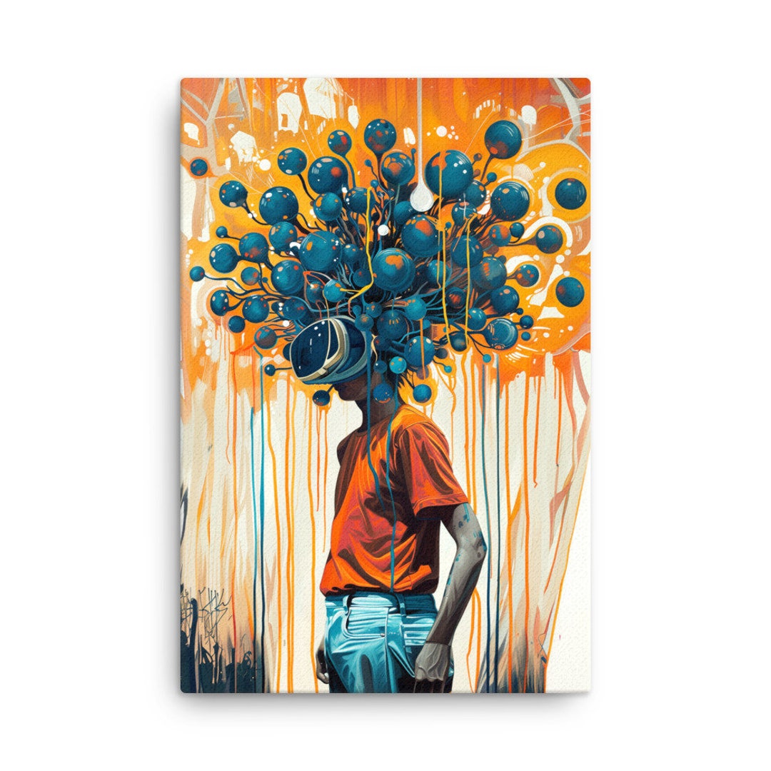 Cognitive Cascade II Digital Art Print on Canvas - Etsy