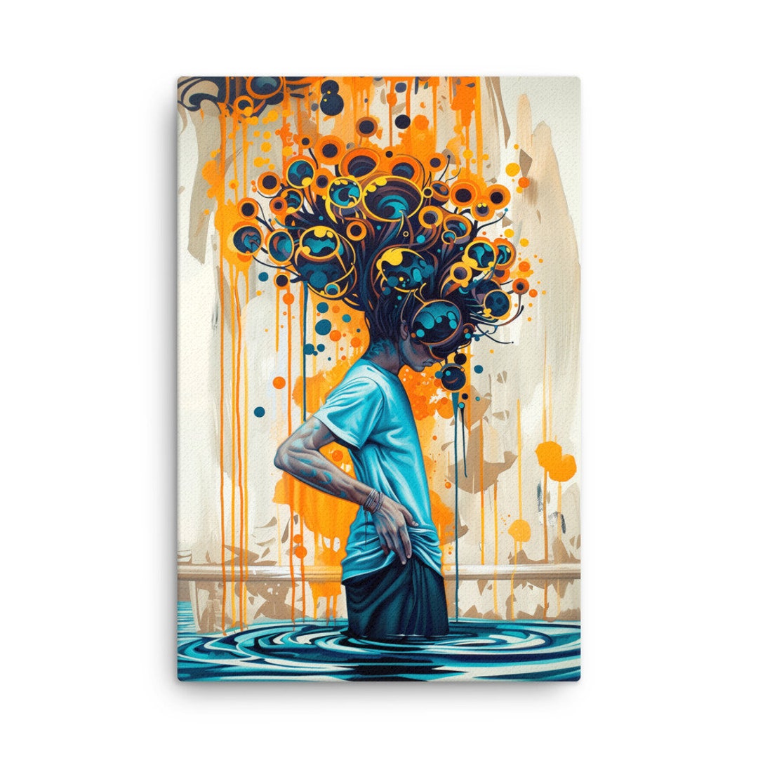 Cognitive Cascade III Digital Art Print on Canvas - Etsy