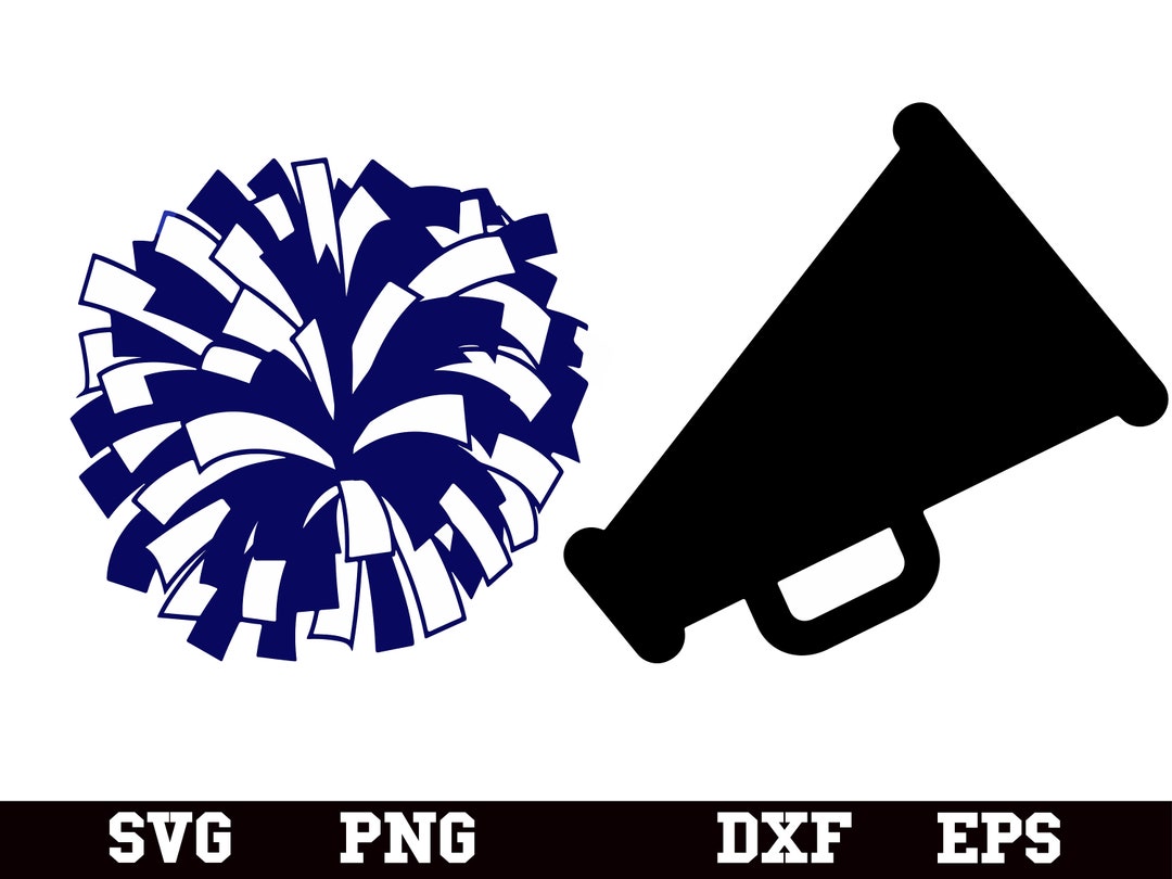 Pom Pom Svg Megaphone Svg Cheerleading Svg Cheer Svg Megaphone