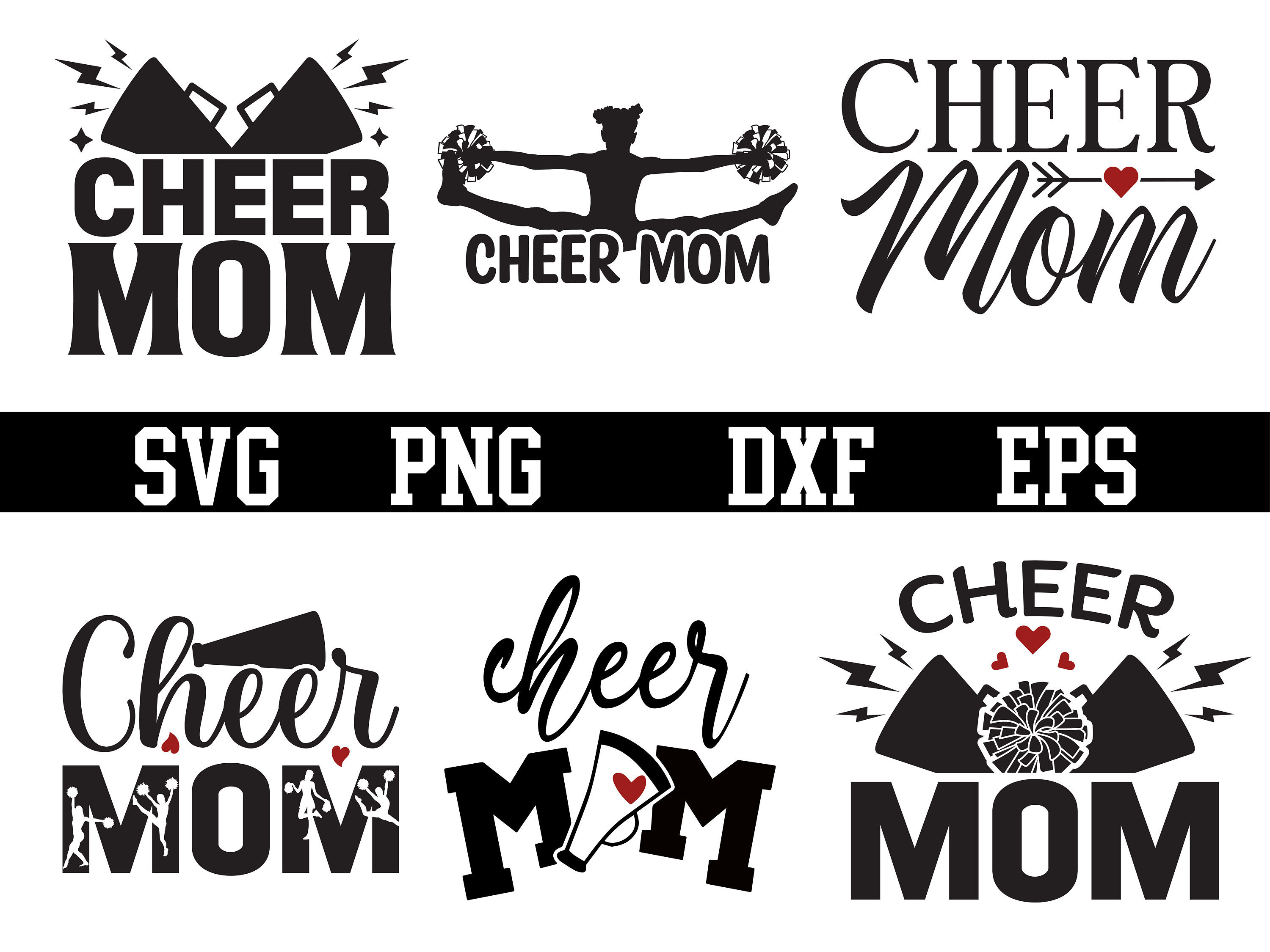 Cheer Mom Svg Bundle , Cheerleader Svg , Cheer Mom Shirt Svg ,football ...