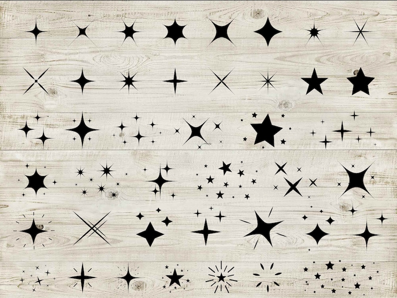 Sparkle Svg Bundle , Sparkle Stars Svg , Sparkle Png , Sparkle Clipart ...