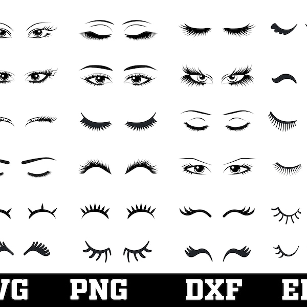 Eyelashes Svg - Etsy