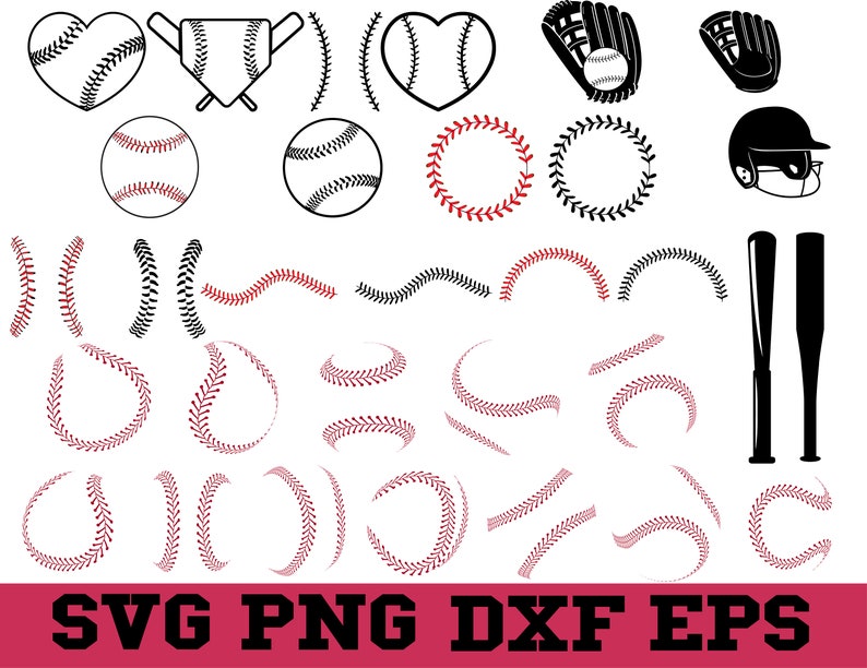 Baseball Bundle Svg , Baseball Stitches Svg , Baseball Cut Files ...