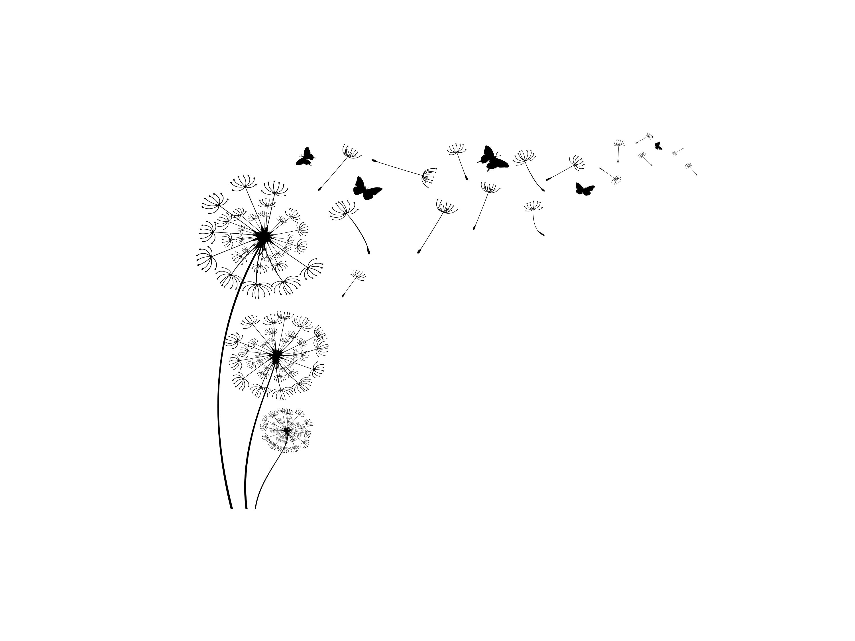 Pusteblumen svg Bundle , Pusteblume png , Löwenzahn Wandbild ...