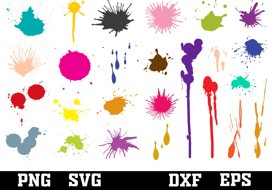 Paint Splatter Svg Bundle , Paint Splash Svg , Paint Stroke Svg , Paint ...