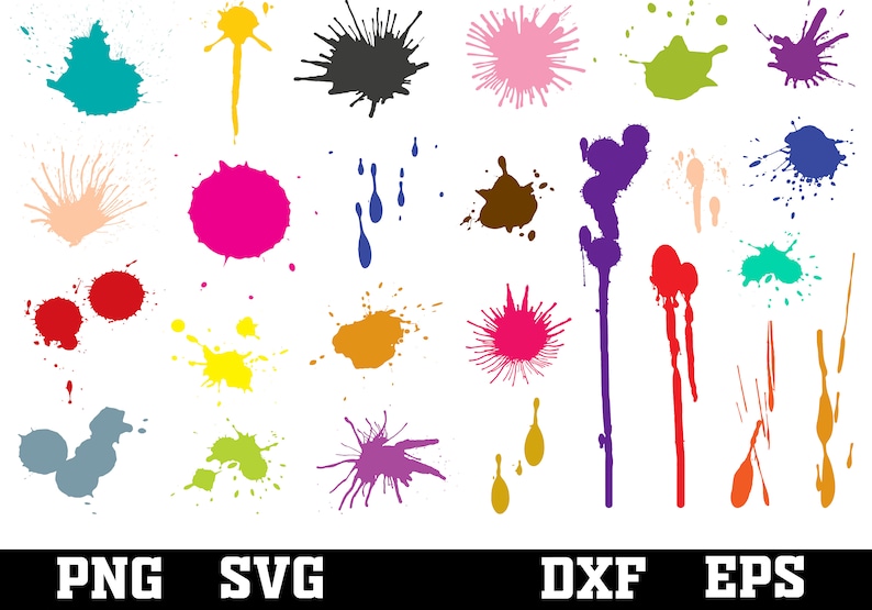 Paint Splatter Svg Bundle , Paint Splash Svg , Paint Stroke Svg , Paint ...