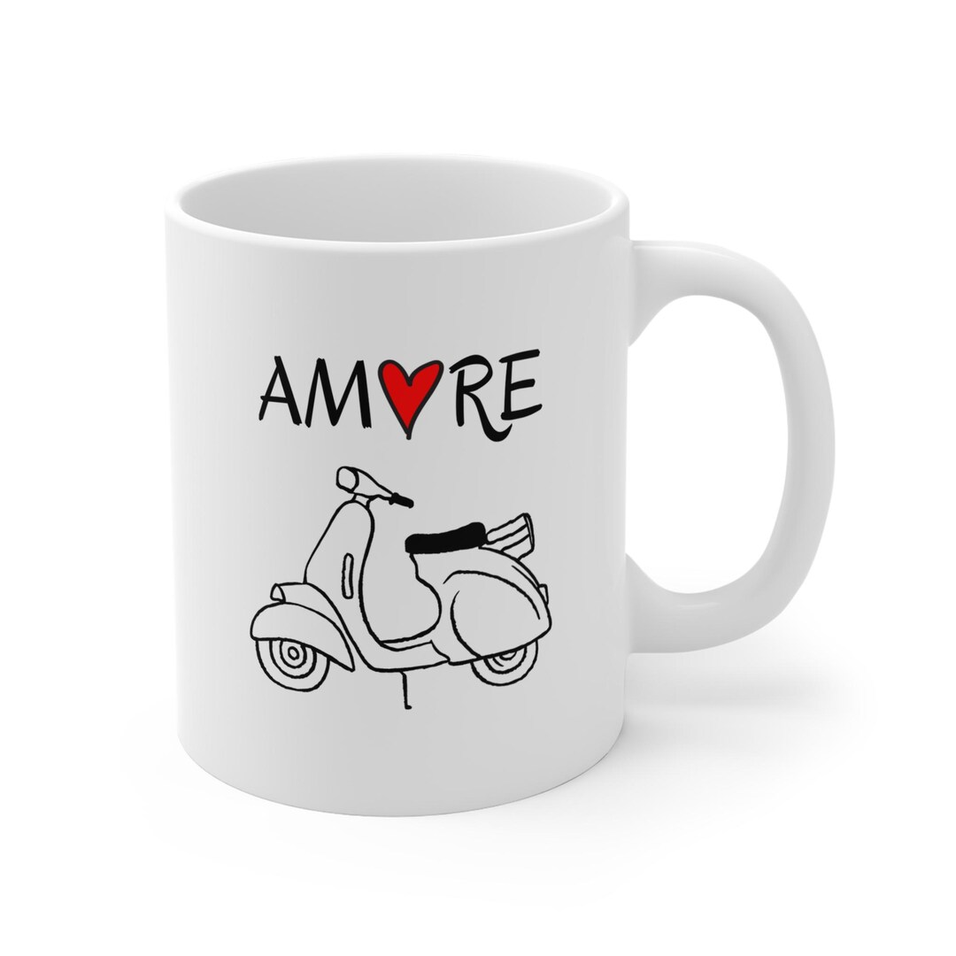 Amore Vespa Mug: Italian Scooter Coffee Cup - Etsy