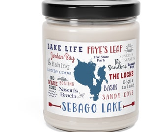 Big Sebago, Lake, Maine, ME, Ceramic Ornament, Gift, Camp, Cabin ...