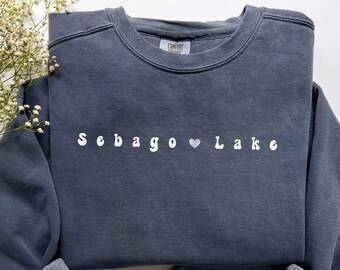 Little, Sebago, Lake, Small Retro Font, Heart, Retro, Unisex Garment ...
