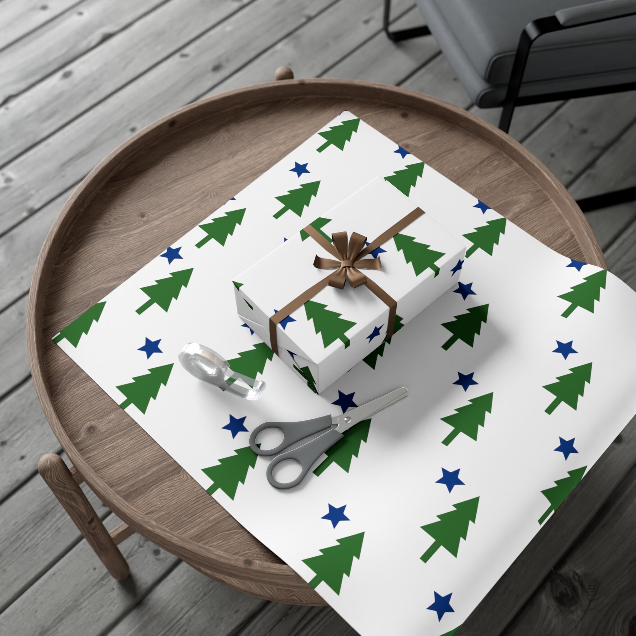 Maine State 1901 Flag Style, Gift Wrap, Paper, Wrapping, Pine Tree ...