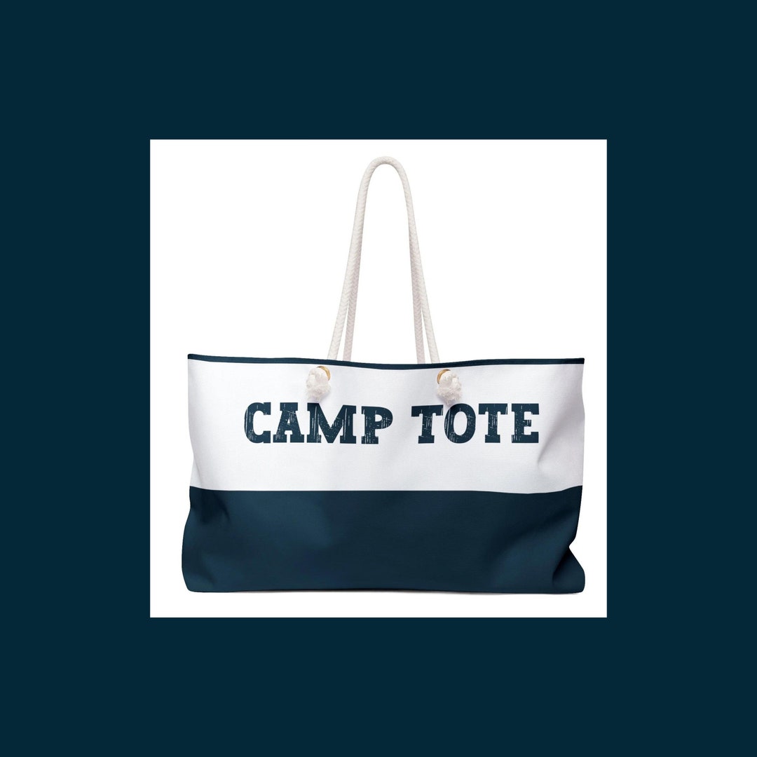 Camp Tote, Weekender, Bag, Rope Handles, Cabin, Summer, Lake, Luggage ...