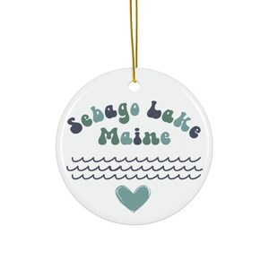 Big Sebago, Lake, Maine, ME, Ceramic Ornament, Gift, Camp, Cabin ...