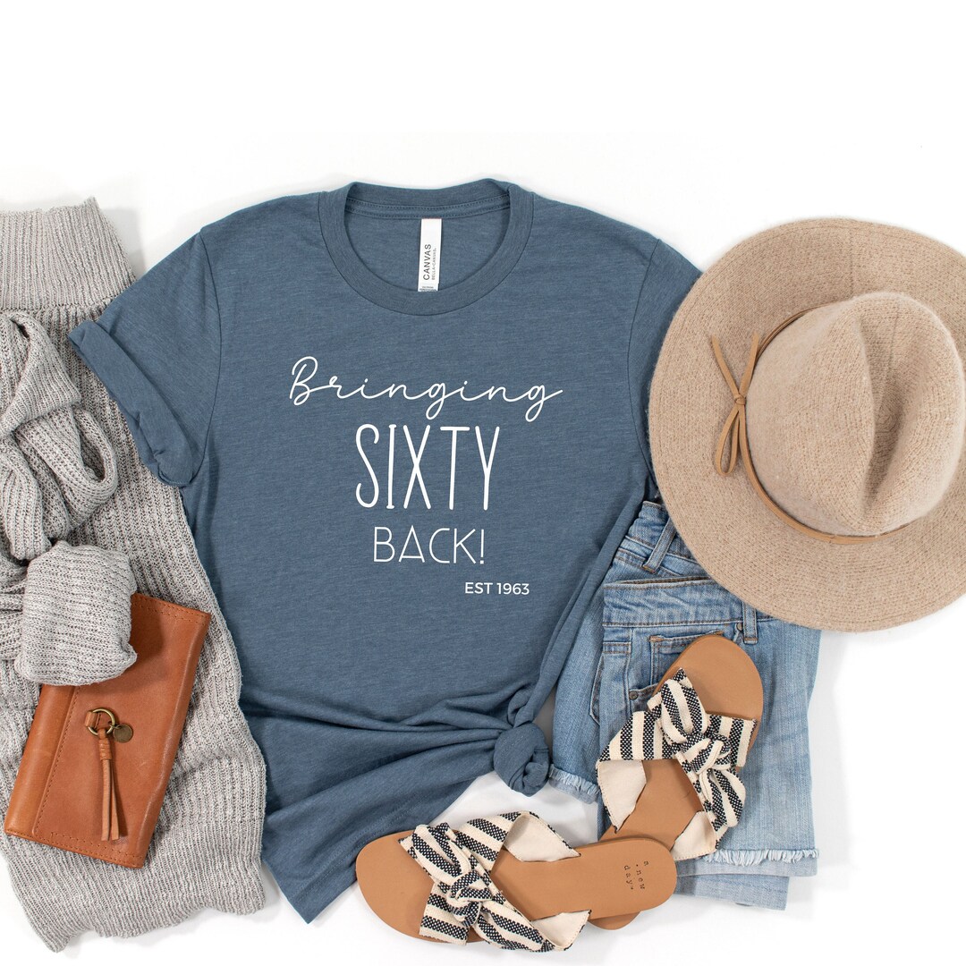 Bringing Sixty Back! EST 1964 60th Birthday T Shirt, Unisex Jersey ...