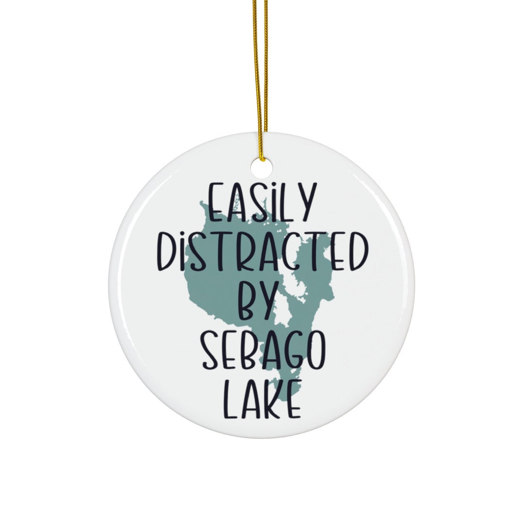 Big, Sebago, Lake, Maine, ME, Ceramic Ornament, Gift, Holiday ...