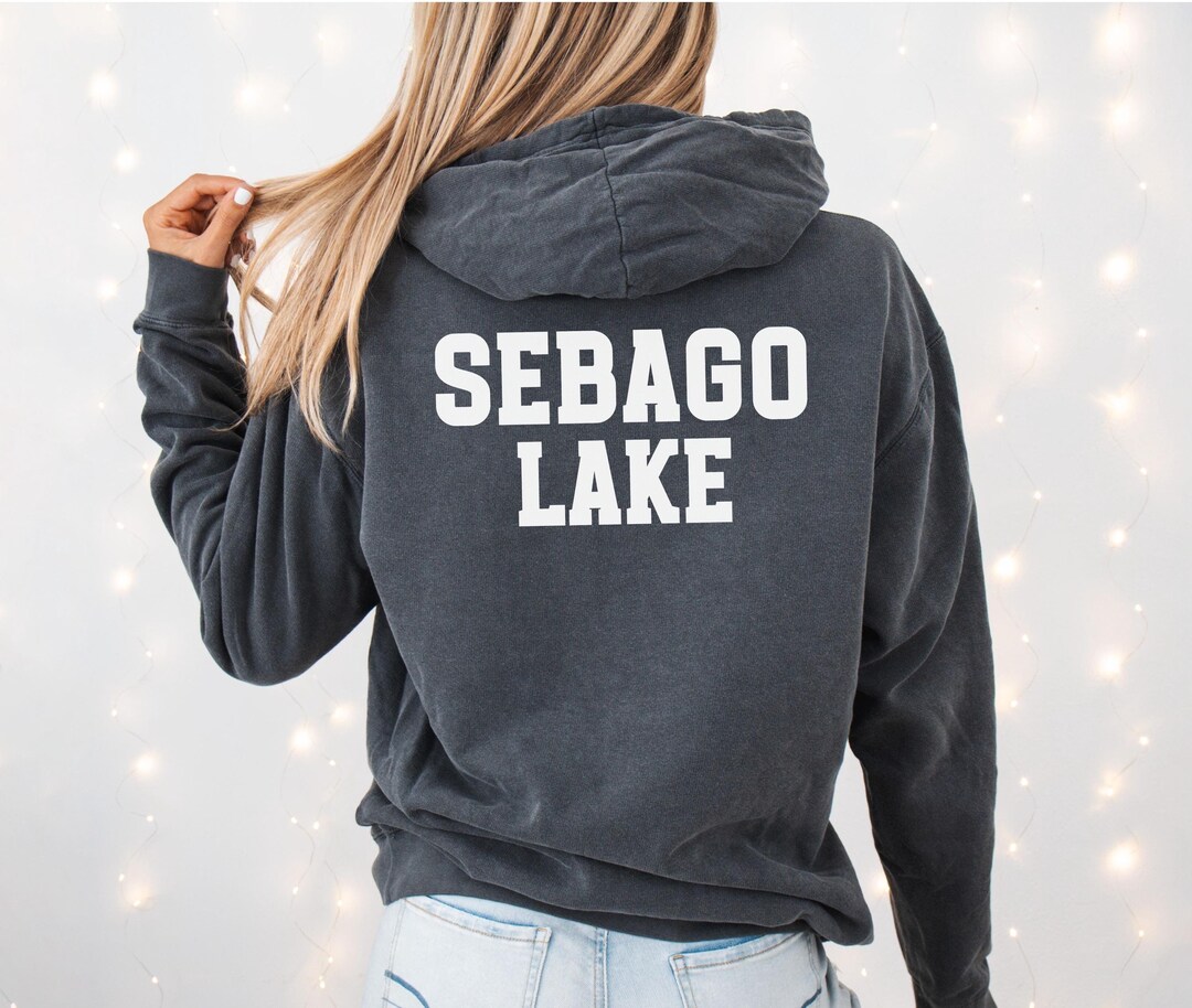 Sebago, Maine, Lake, ME, Pullover, Hooded, Unisex Garment-dyed Hoodie ...