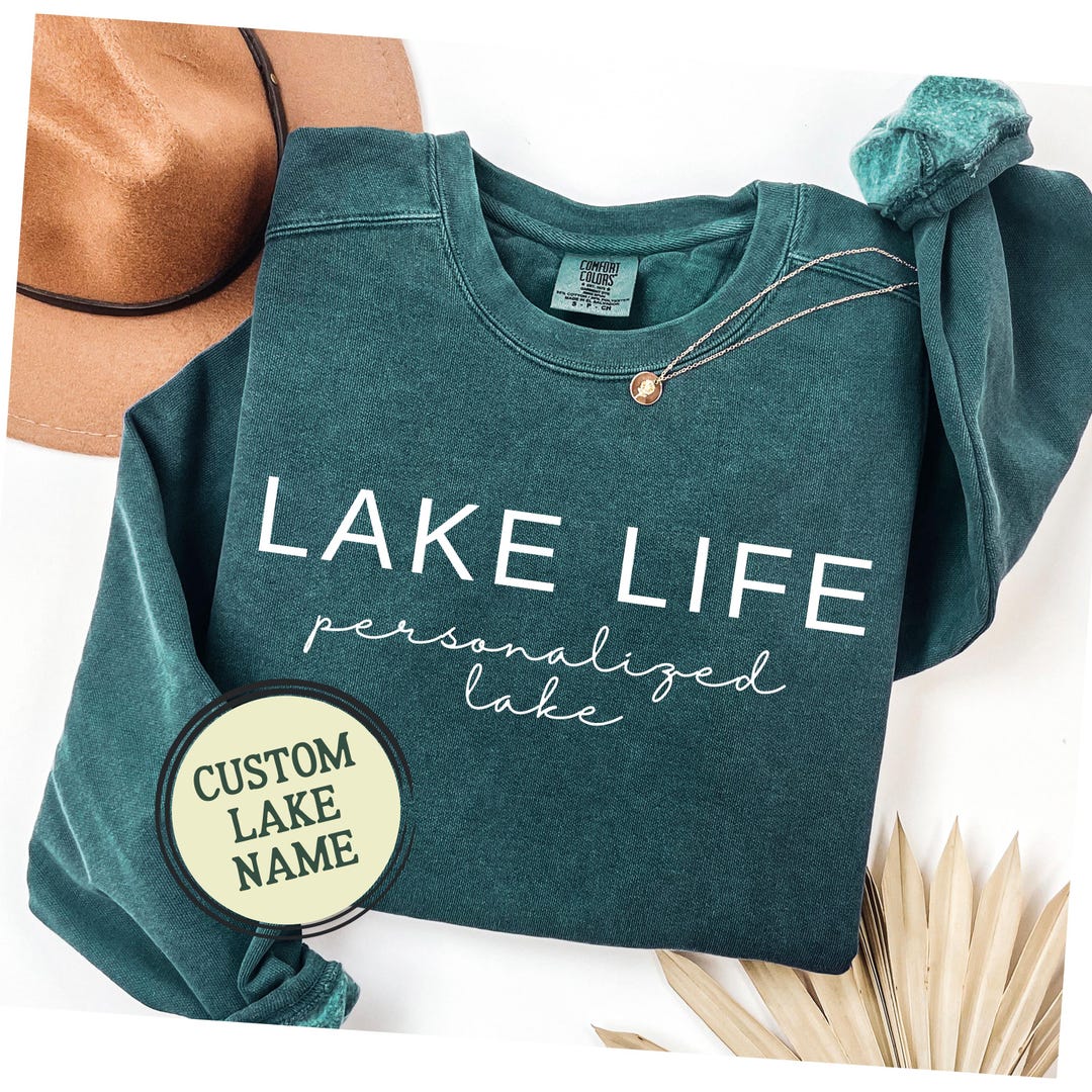 Lake Life Personalized Comfort Colors Unisex Sweatshirt Gift Name Camp ...