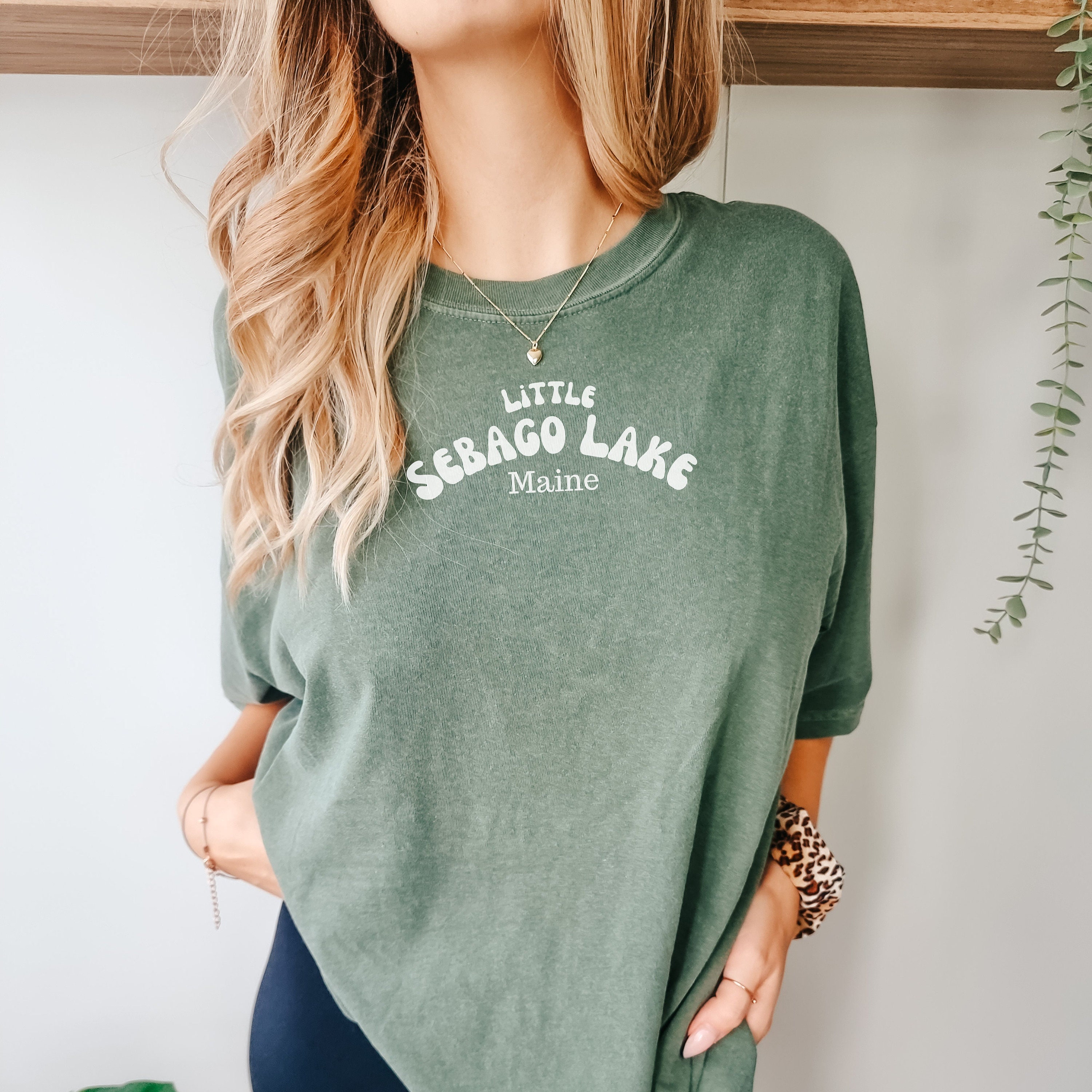 Little Sebago Lake Custom Colors Oversized Unisex Garment-dyed T-shirt ...