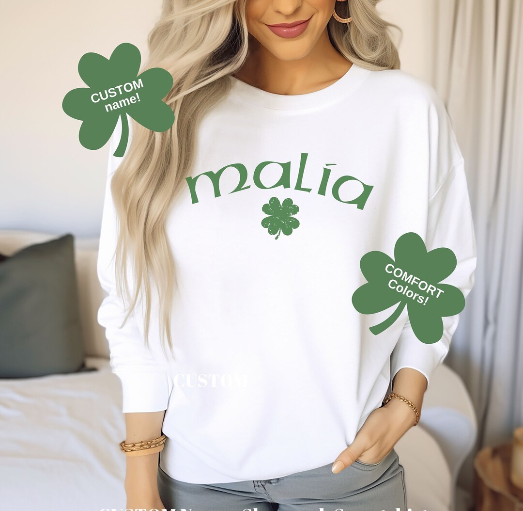 Personalized, Irish, Name, Vintage Shamrock, Comfort Colors, Unisex ...