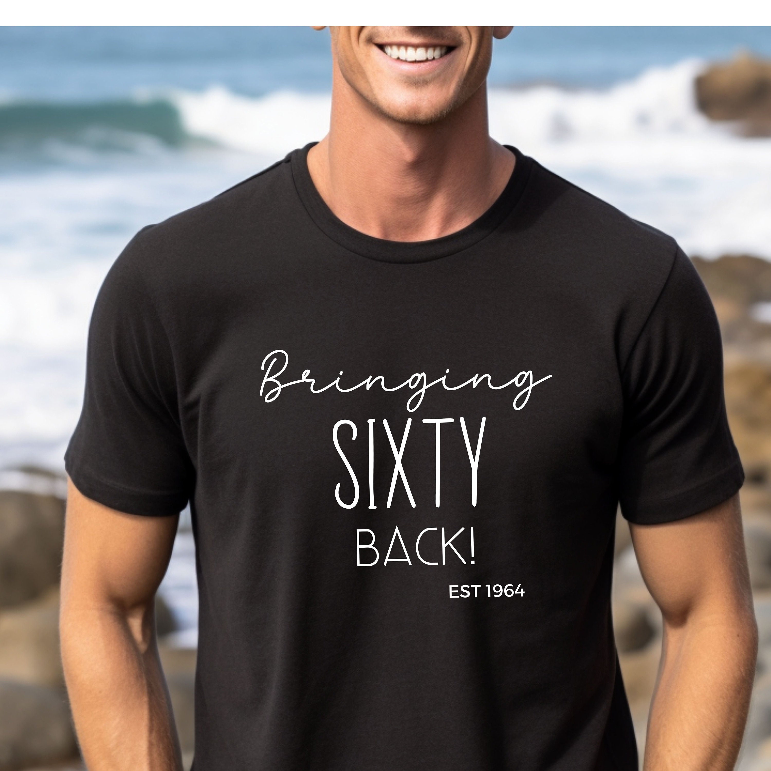 60th Birthday T-shirt, bringing Sixty Back Unisex Jersey Short Sleeve ...