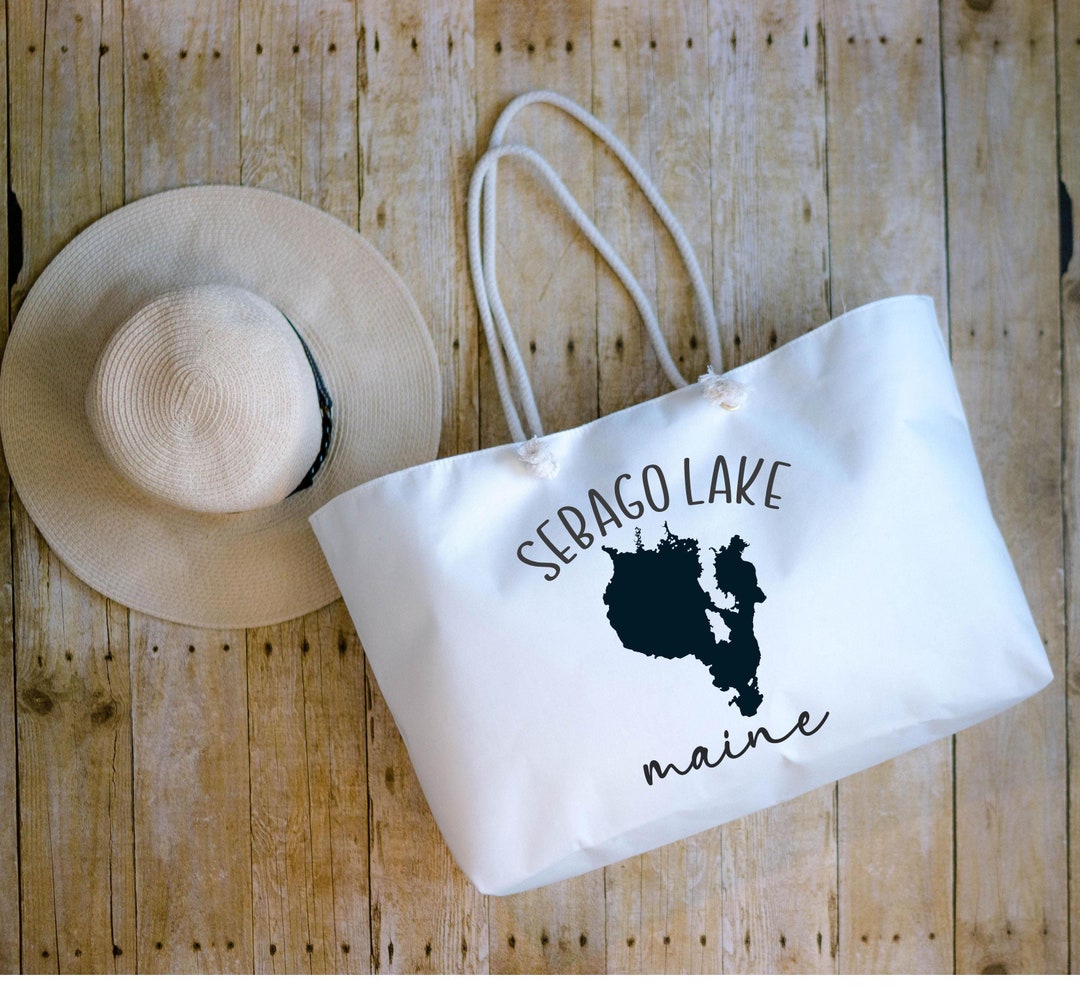 Sebago, Lake, Map, Weekend, Bag, Travel, Vacation, Gift, Mom, Maine, ME ...