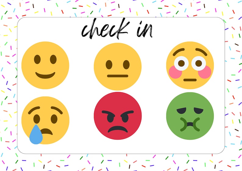 Check in Feelings Charts - Etsy