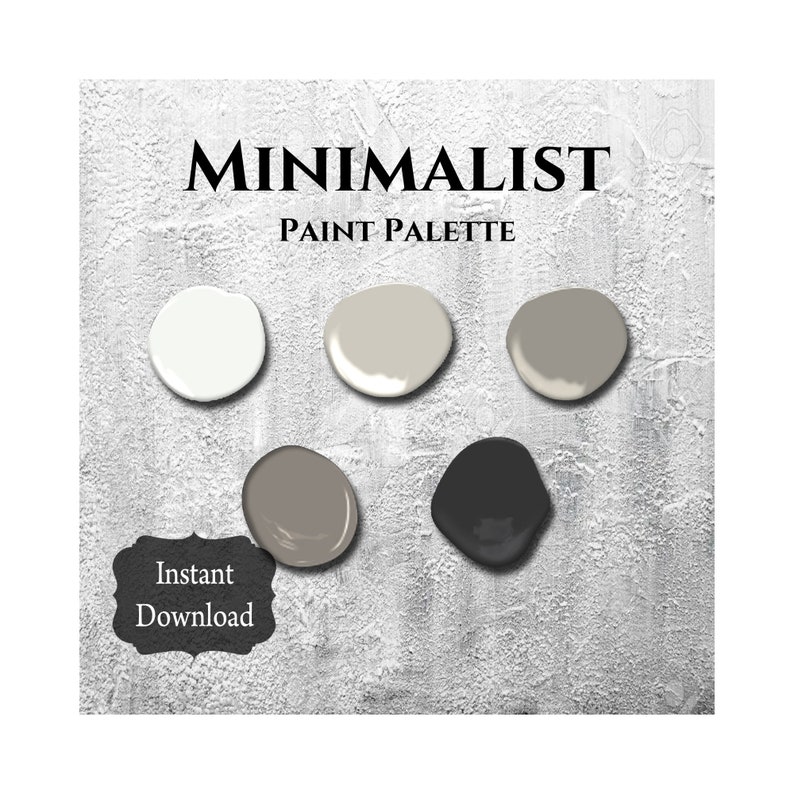 Modern Minimalist Paint Palette Benjamin Moore Paint Modern - Etsy