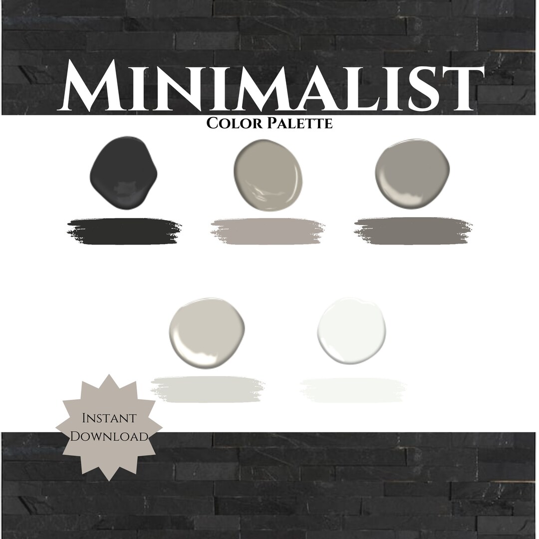 Modern Minimalist Paint Palette Benjamin Moore Paint Modern Paint ...