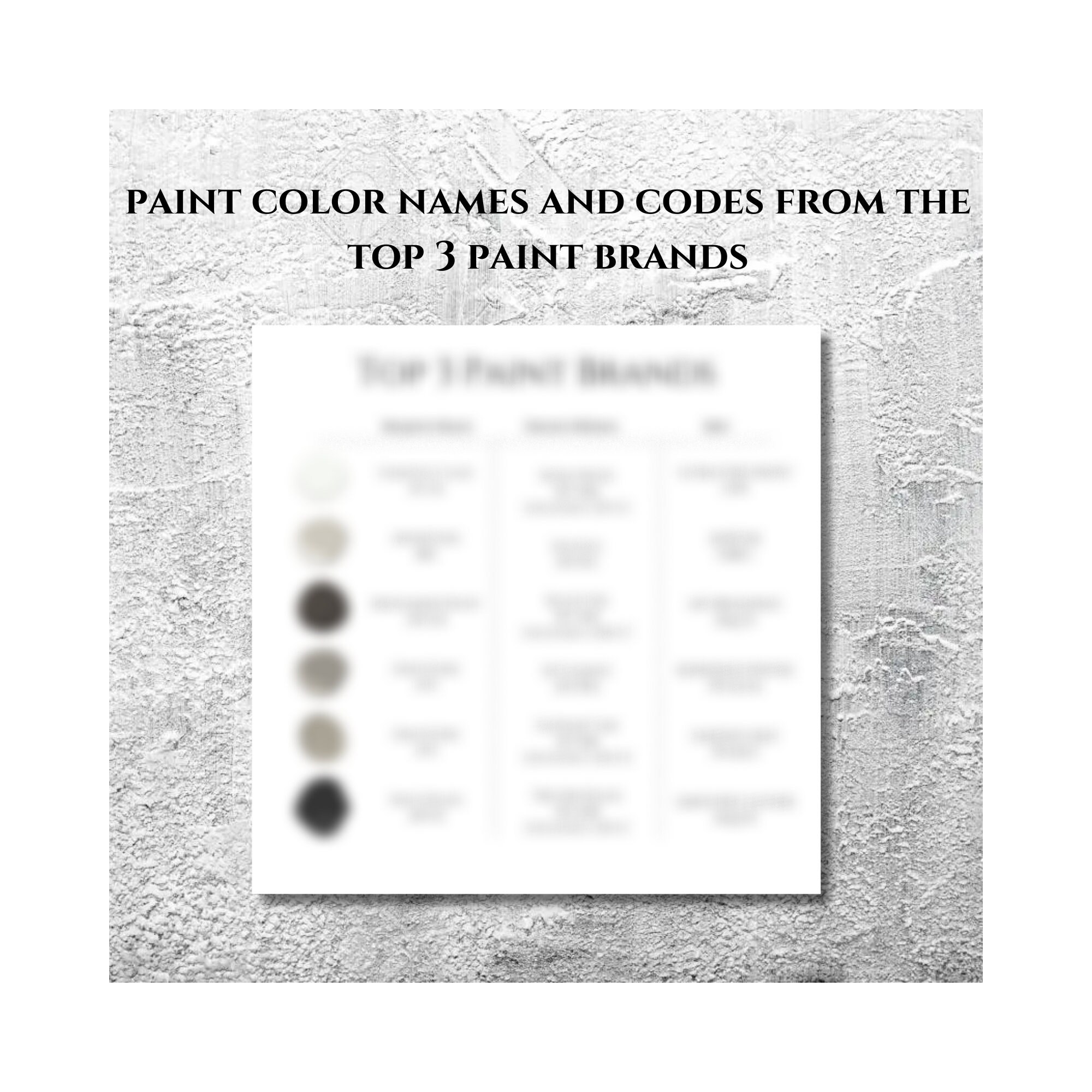 Modern Minimalist Paint Palette Benjamin Moore Paint Modern - Etsy