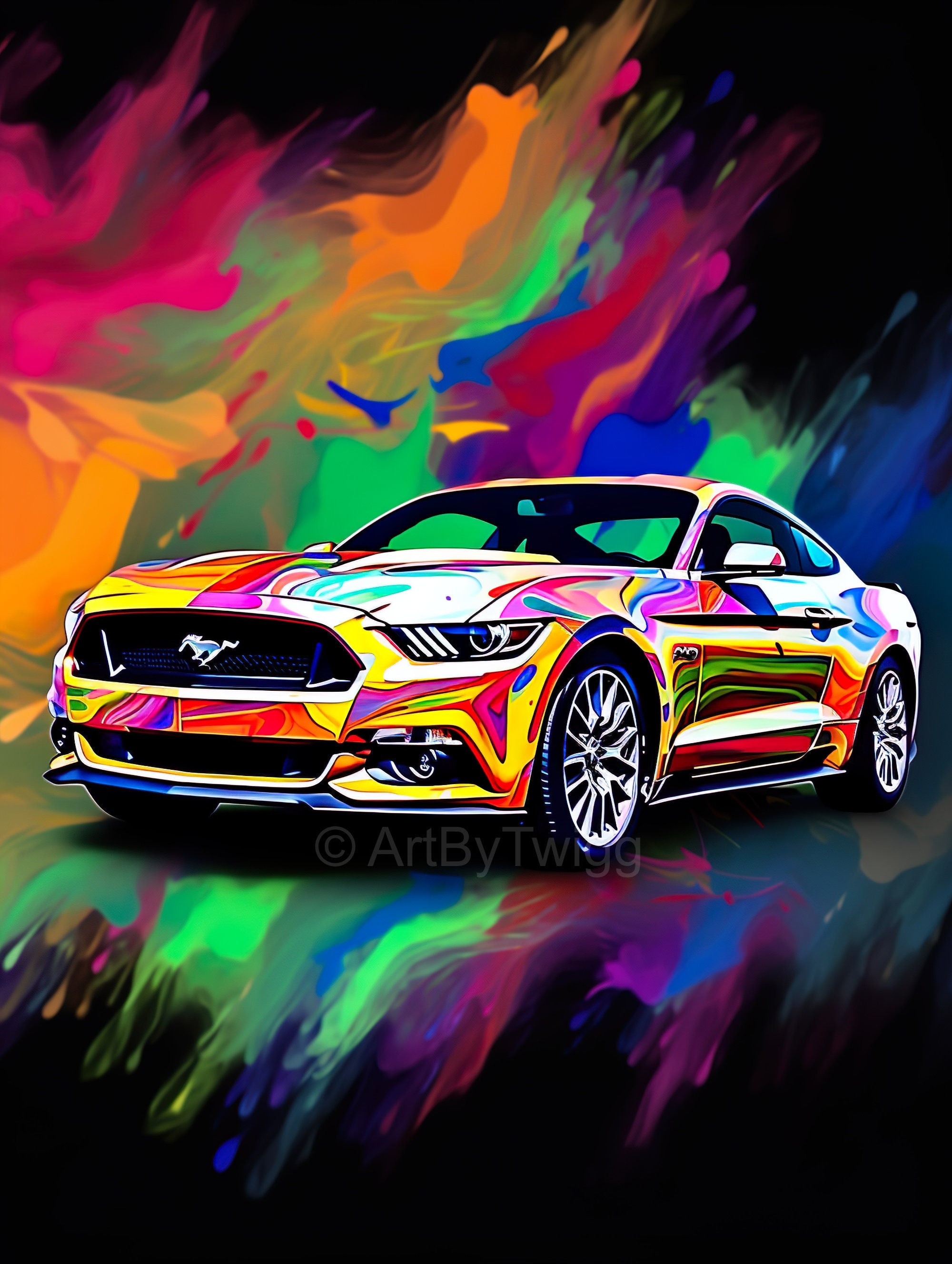 Rainbow Mustang
