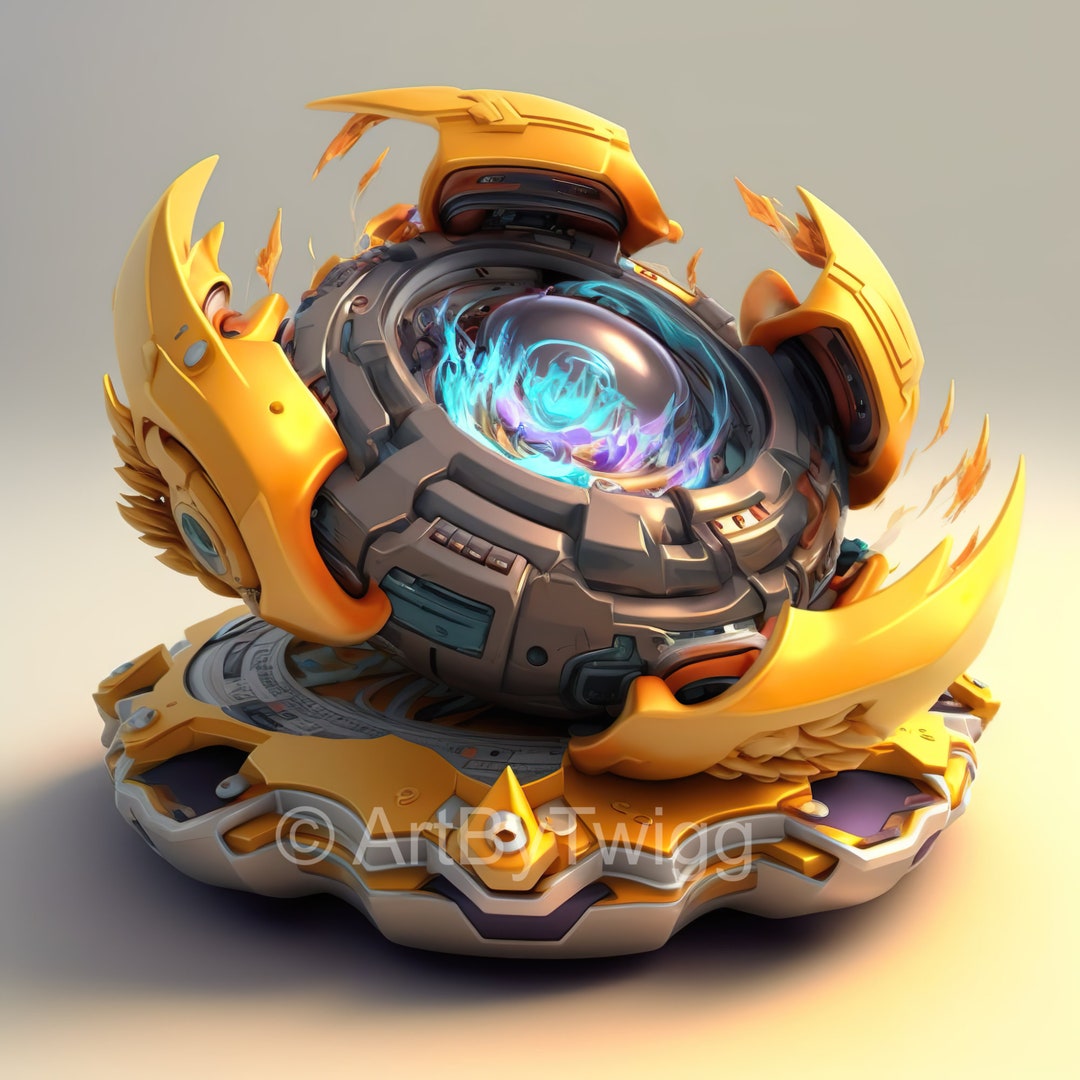 Ultimate Beyblade Burst Art Metal Fusion Arena Abstract Digital Print ...
