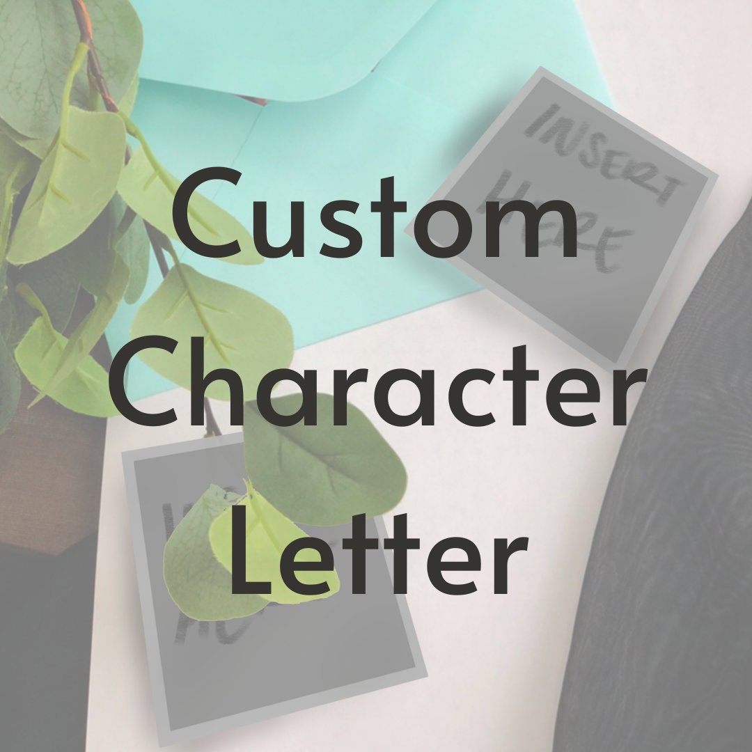 Custom Character Love Letter With Stickers - Etsy