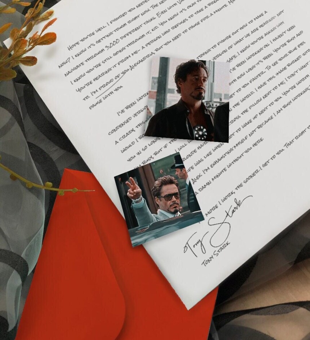 Custom Tony Stark Love Letter With Stickers - Etsy