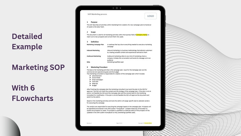 5 Templates | SOP | Standard Operating Procedure | Working Instructions ...