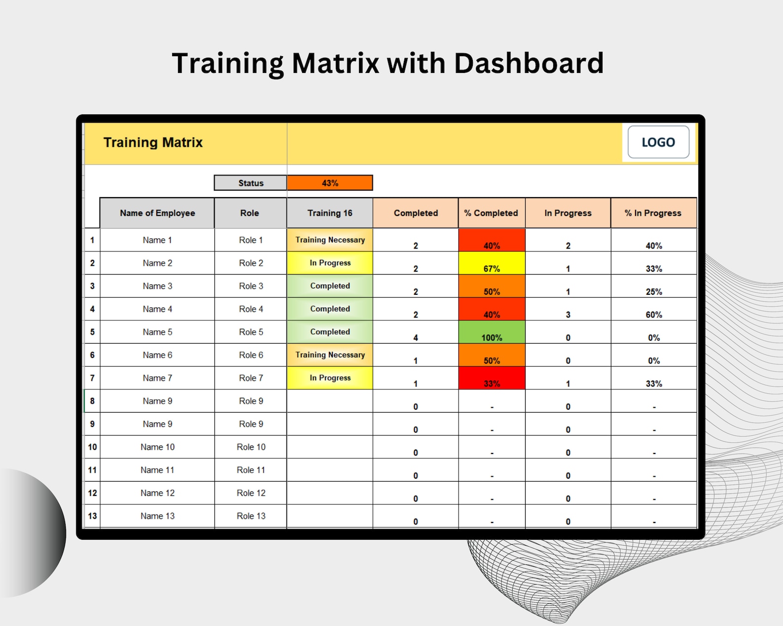 Training Matrix Skill Matrix Register Competencies Leadership Excel - Etsy