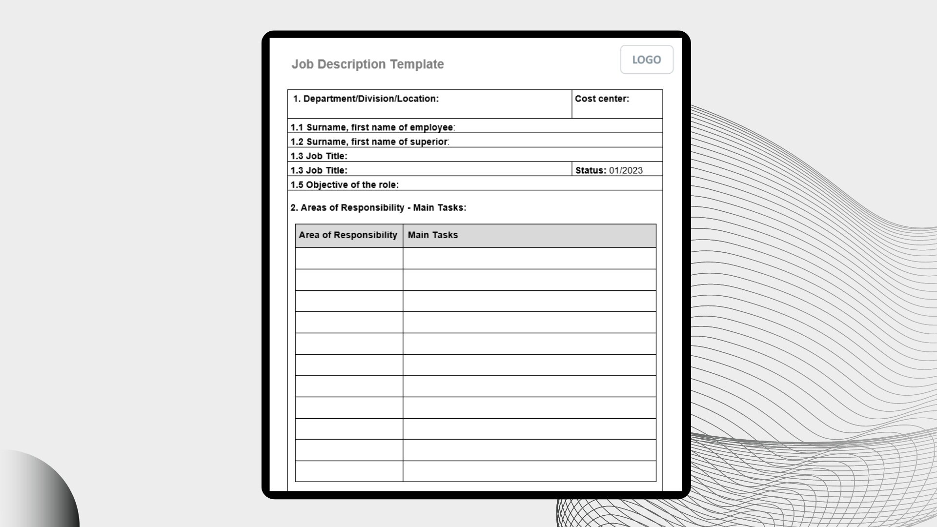 Job Description Template | 25 Examples | Basic & Advanced Template | MS Word | Editable | HR ...