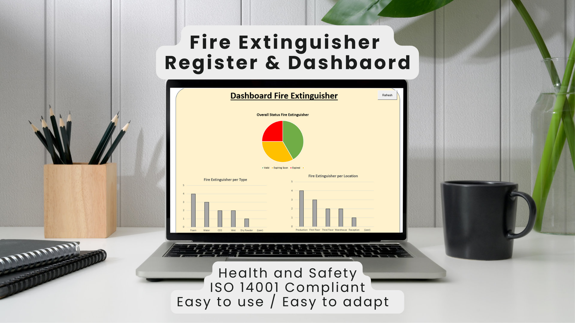 Fire Extinguisher Register | Dashboard | Template | Excel - Etsy
