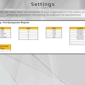 Fire Extinguisher Register | Dashboard | Template | Excel Spreadsheet ...