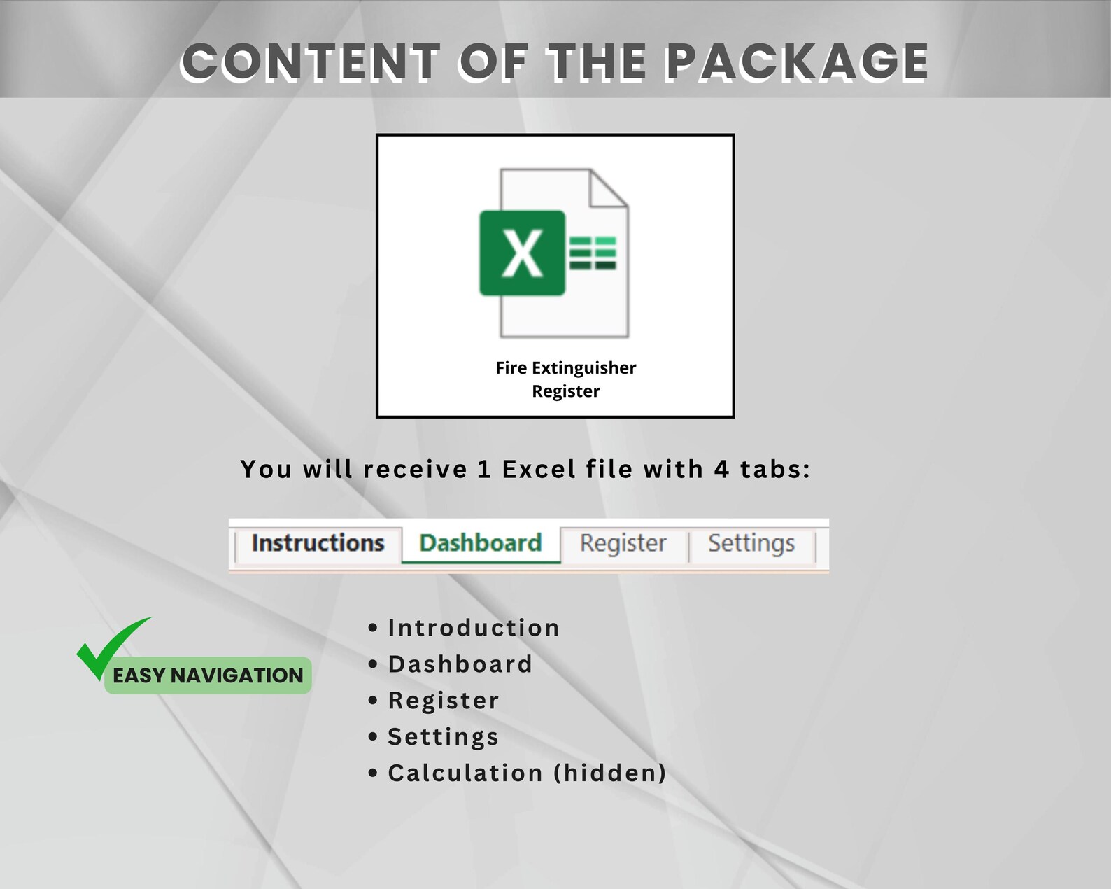Fire Extinguisher Register | Dashboard | Template | Excel Spreadsheet ...