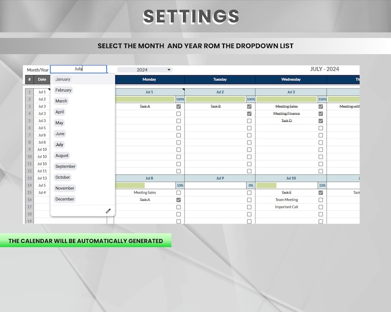 Daily Office Organizer Template for Excel and Google Sheets ...
