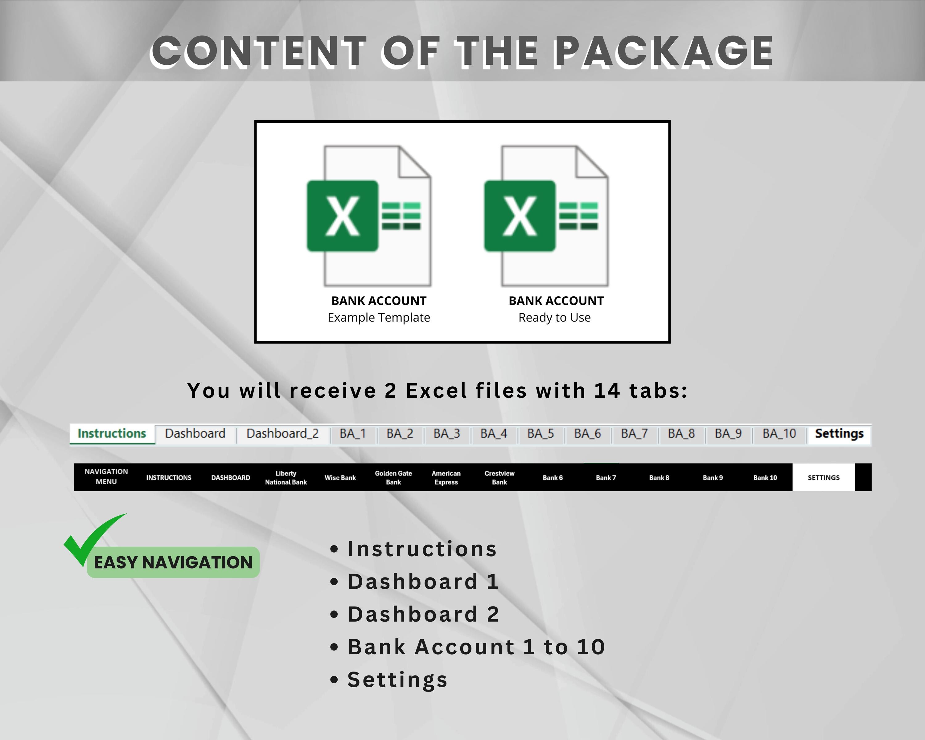 Bank Account Manager: A Complete Excel Template for Tracking Deposits ...