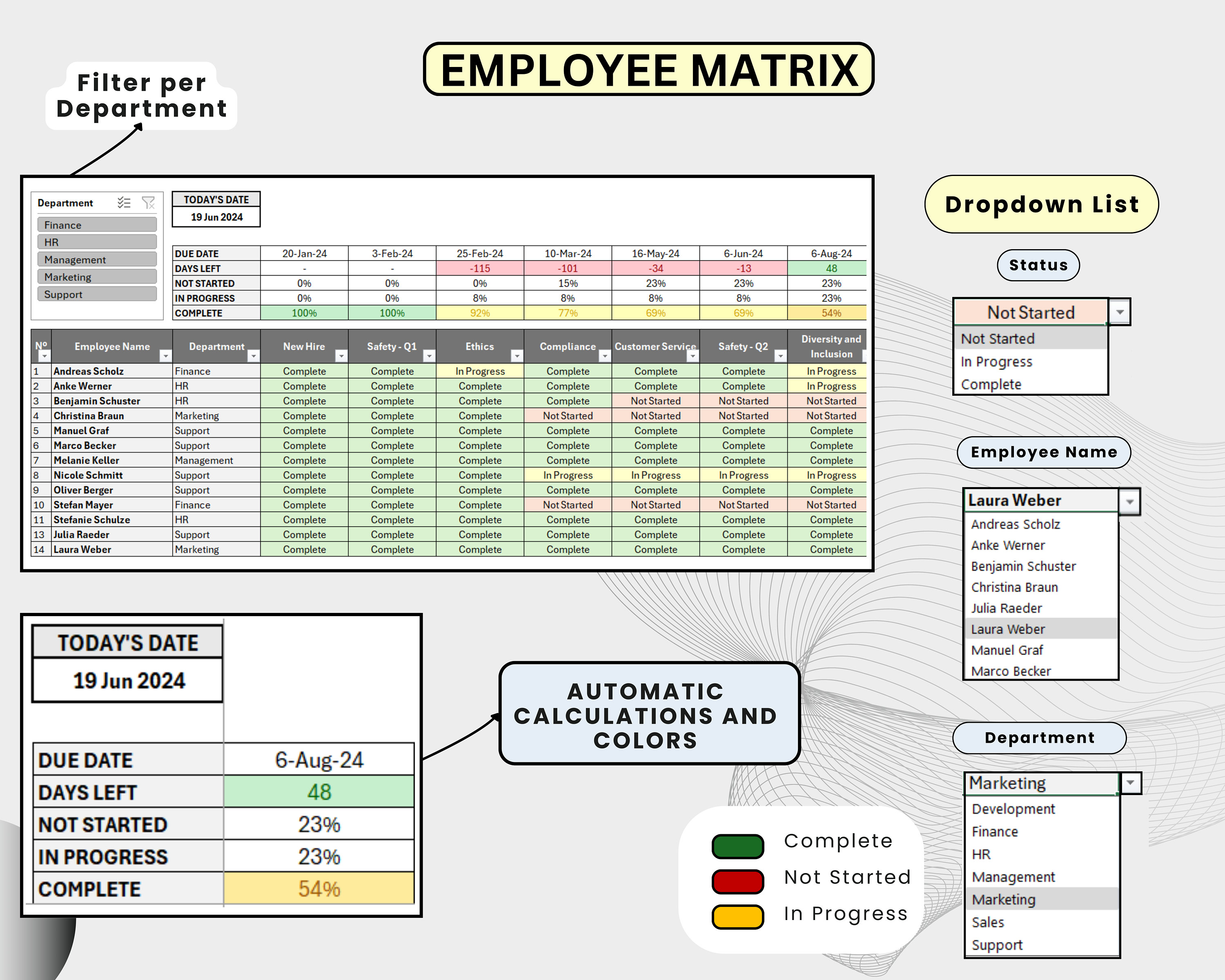 Ultimate Employee Training Matrix | Training Agenda | Training Programs ...
