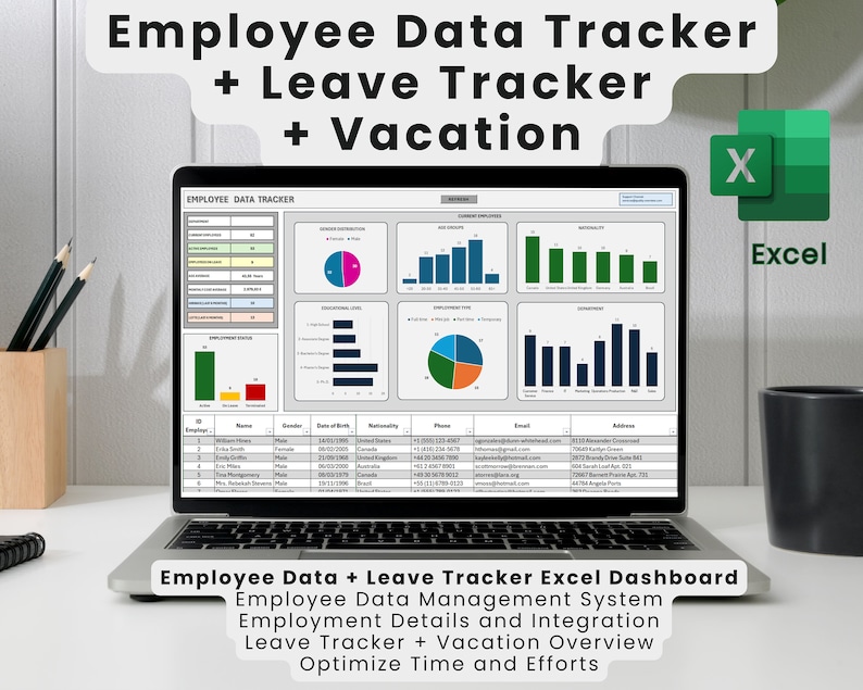 Employee Data Management System Employee Tracker HR Tracker Leave ...