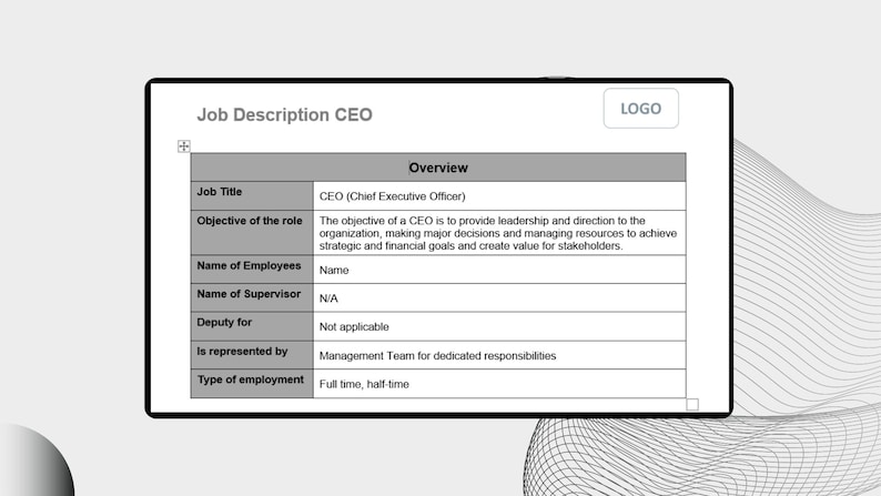 Job Description Template | 25 Examples | Basic & Advanced Template | MS ...