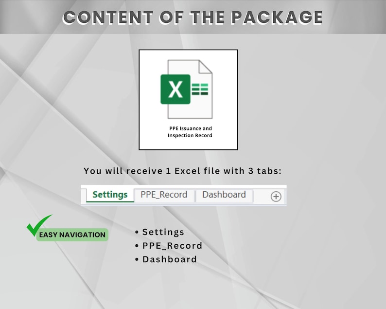 PPE Issuance & Inspection Tracker | Excel Template for Safety and ...
