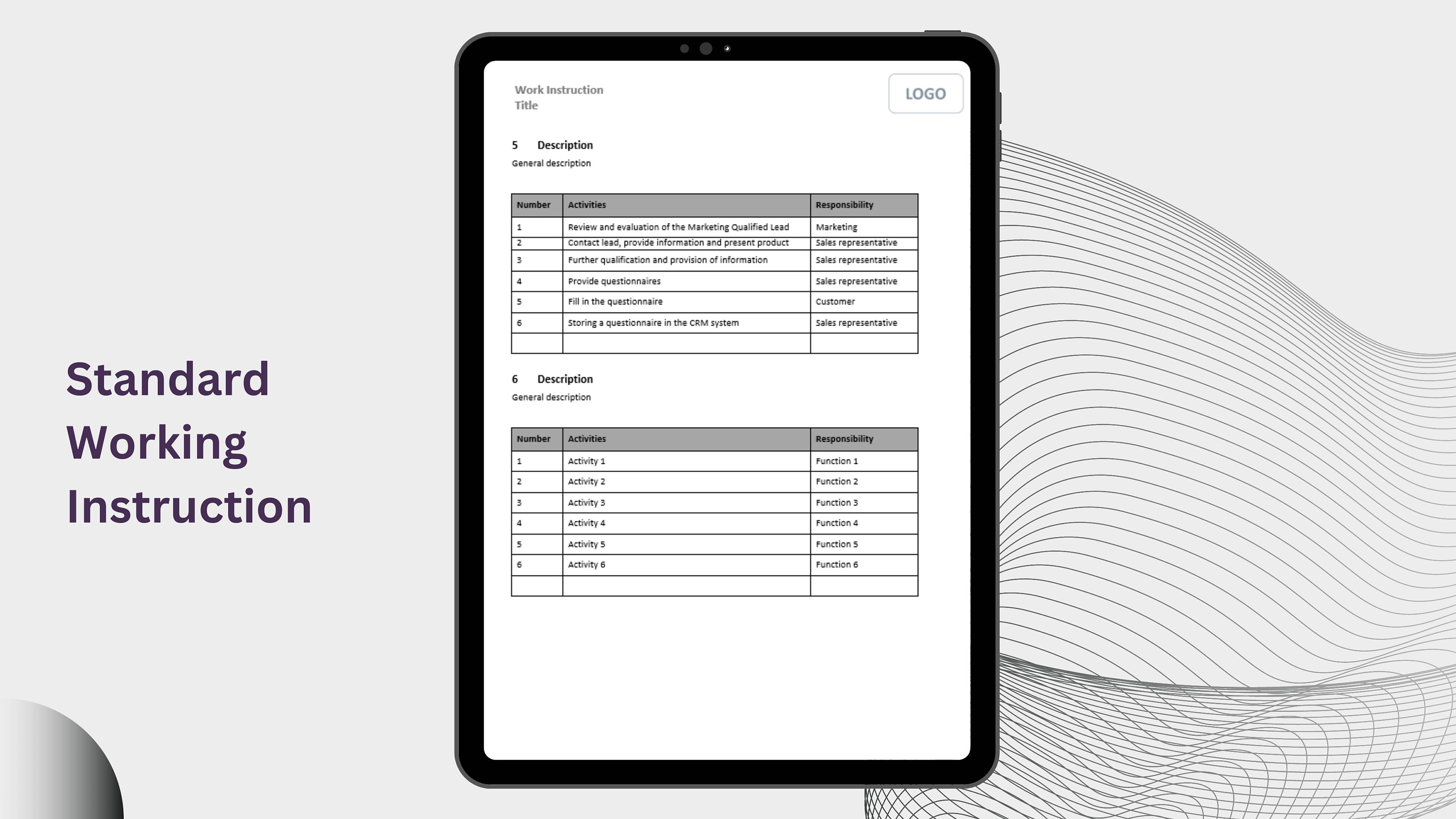 5 Templates | SOP | Standard Operating Procedure | Working Instructions ...