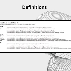 Environmental Aspects Register | ISO 14001 | Excel | 50 Examples - Etsy