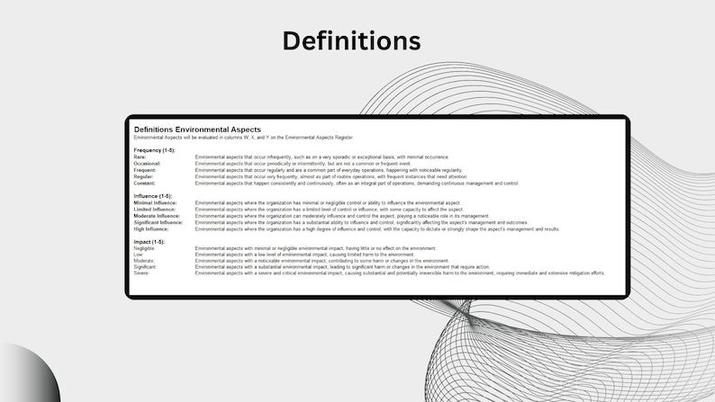 Environmental Aspects Register | ISO 14001 | Excel | 50 Examples - Etsy