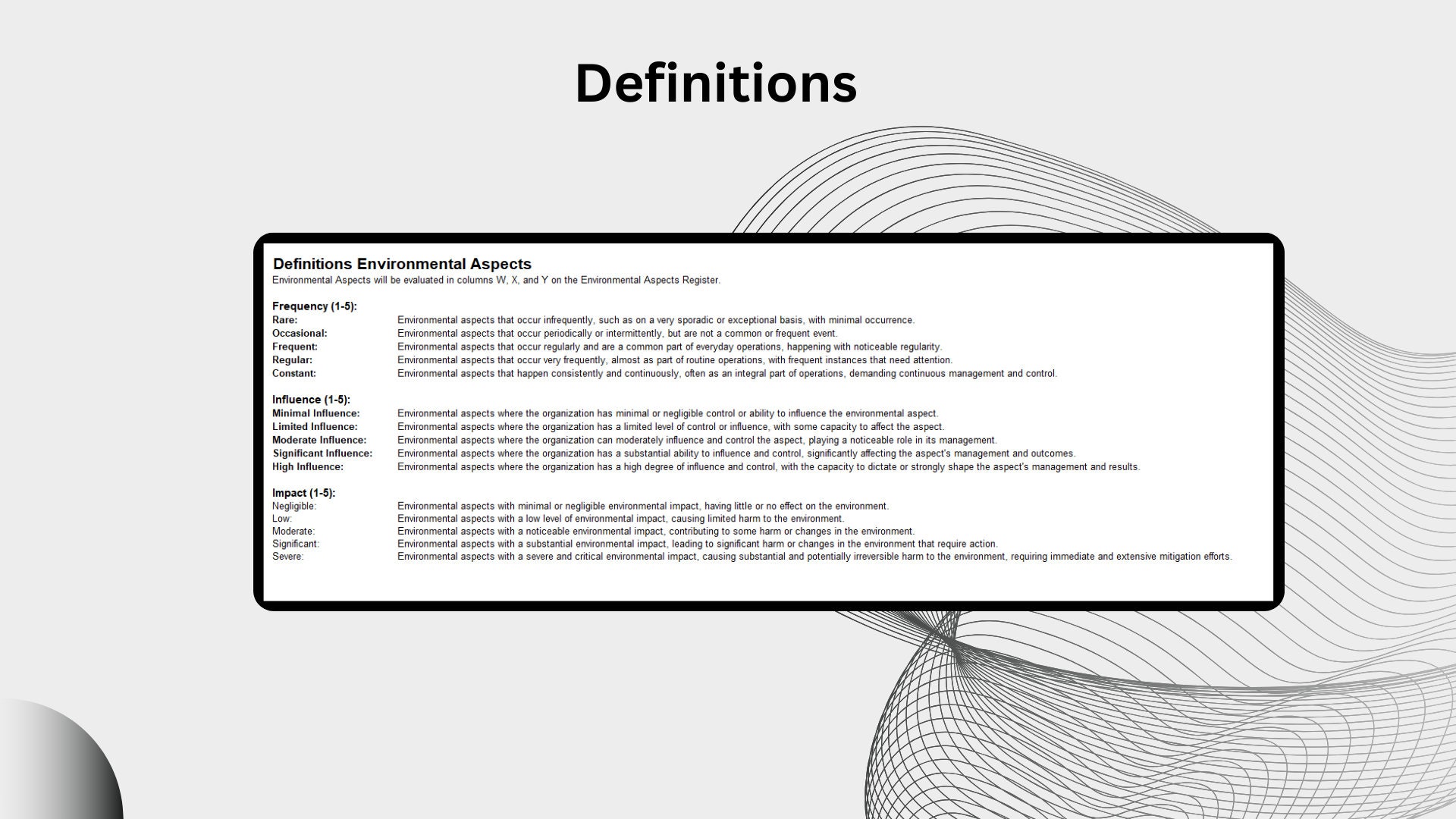 Environmental Aspects Register | ISO 14001 | Excel | 50 Examples - Etsy