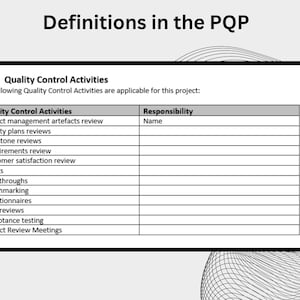 Quality Management for Project Management | Checklist | PQP | PQR - Etsy