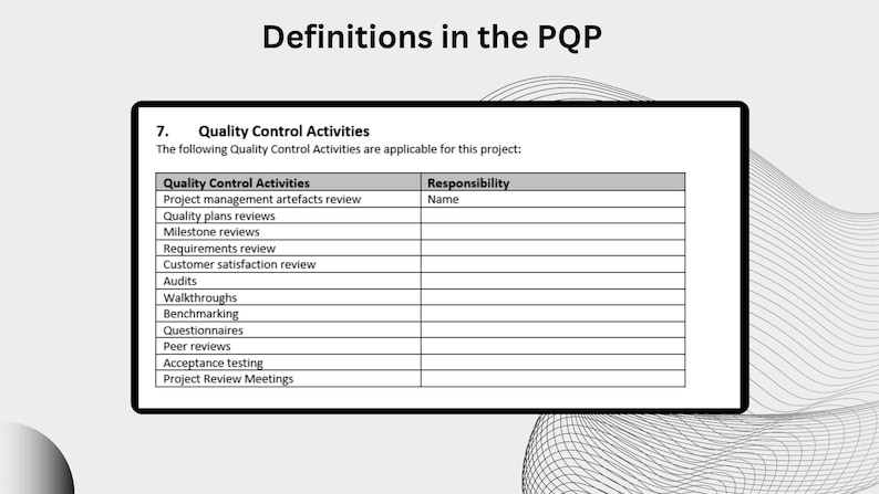 Quality Management for Project Management | Checklist | PQP | PQR - Etsy